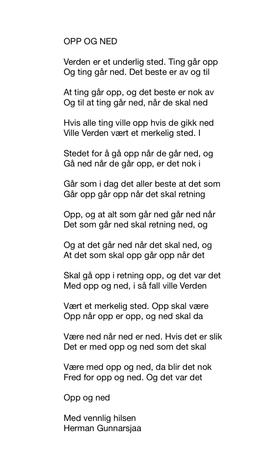 opp og ned